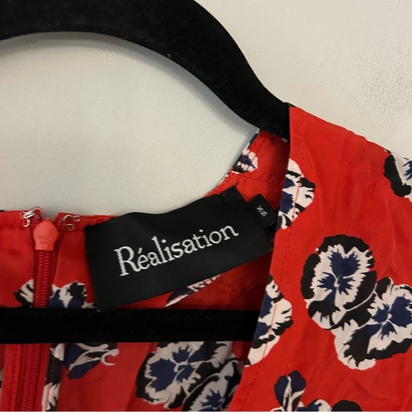 Realisation Par | Dresses | Realisation Ozzie Red Pansy Floral Print ...